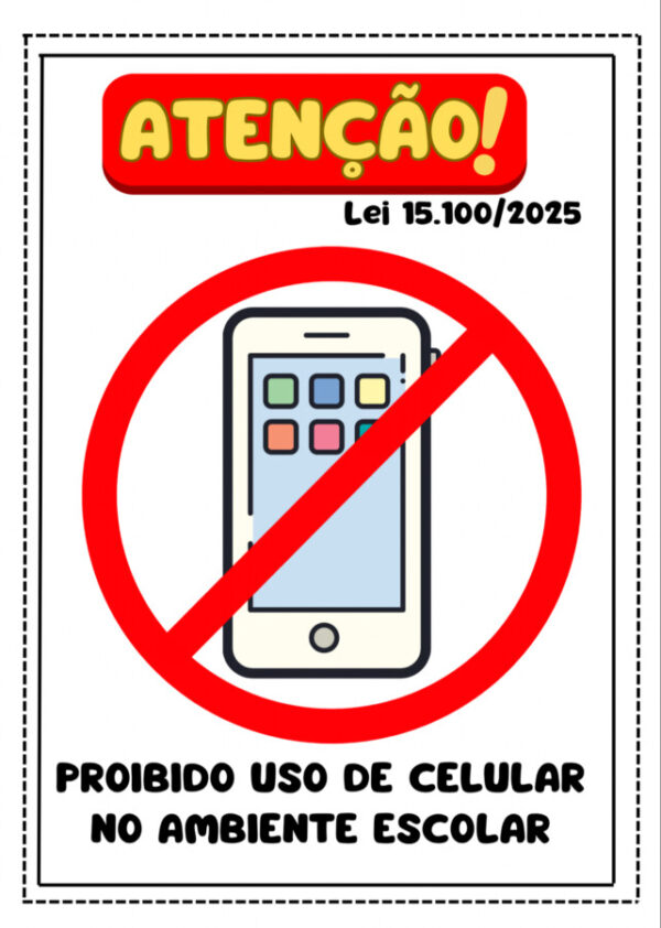 Cartaz Proibido uso do celular – Jujuba interativa